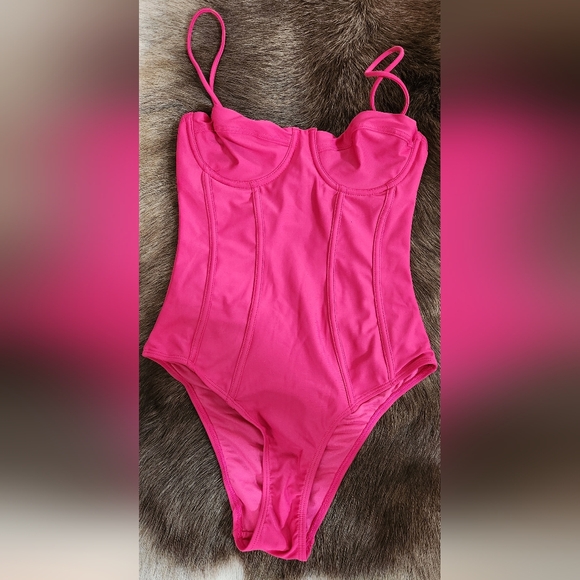 Mango | Swim | Mango One Piece Fusia Color Swimsuit Size Xs | Poshmark